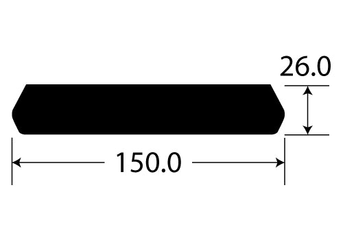 EXD338 D Section Rubber Buffer | Rubberfast