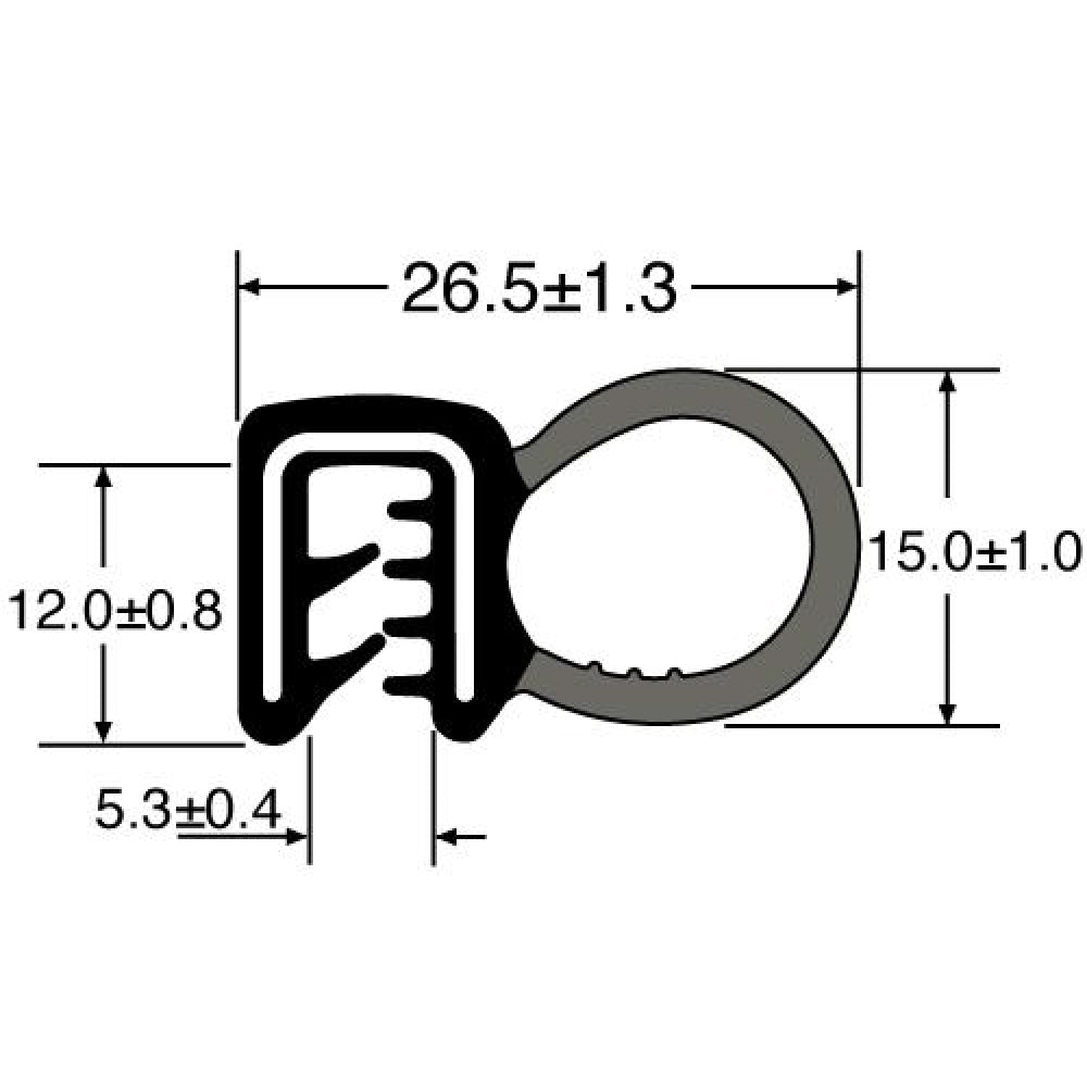 PARDX71 Rubber Door Seal | Rubberfast