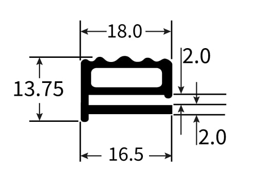 PEXT0973 Rubber Door Seal | Rubberfast