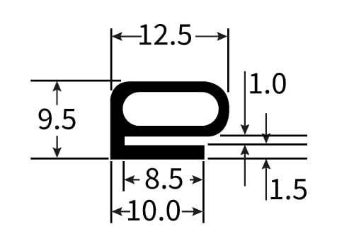 PEXT1118 Rubber Door Seal | Rubberfast