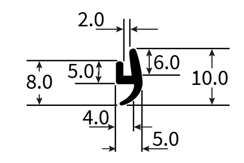 PEXT1244N Rubber U Channel - Single Lip | Rubberfast