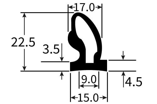 PEXT1548EP Rubber Door Seal | Rubberfast