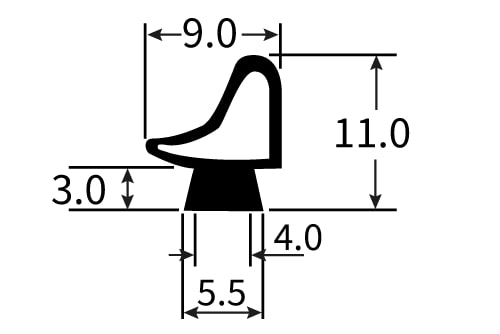 PEXT1701EPJ Rubber Door Seal | Rubberfast